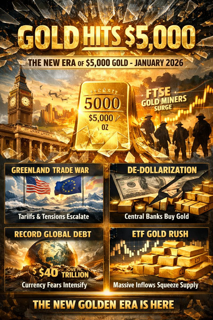 Gold Hits $5,000: Top 5 London-Listed Stocks to Monitor Now in 2026